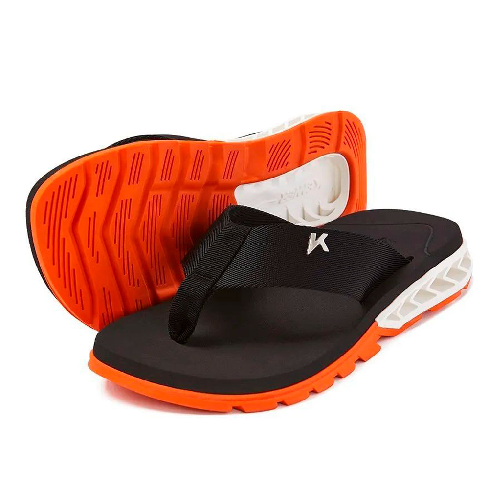 Chinelo Kenner Rakka Dbt-03 Preto / Laranja / Branco Preto