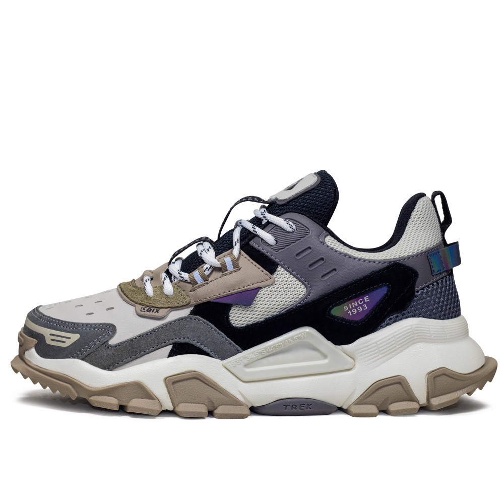 Tênis Qix Trek Bege / Grafite | Emporium Brazil