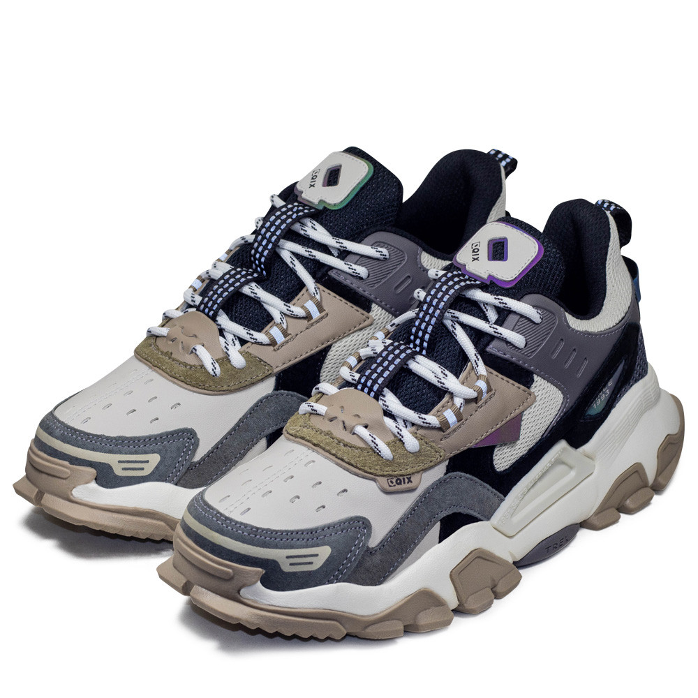 Tênis Qix Trek Bege / Grafite | Emporium Brazil