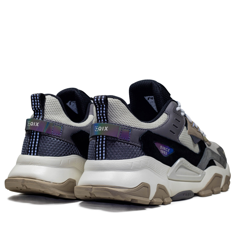 Tênis Qix Trek Bege / Grafite | Emporium Brazil