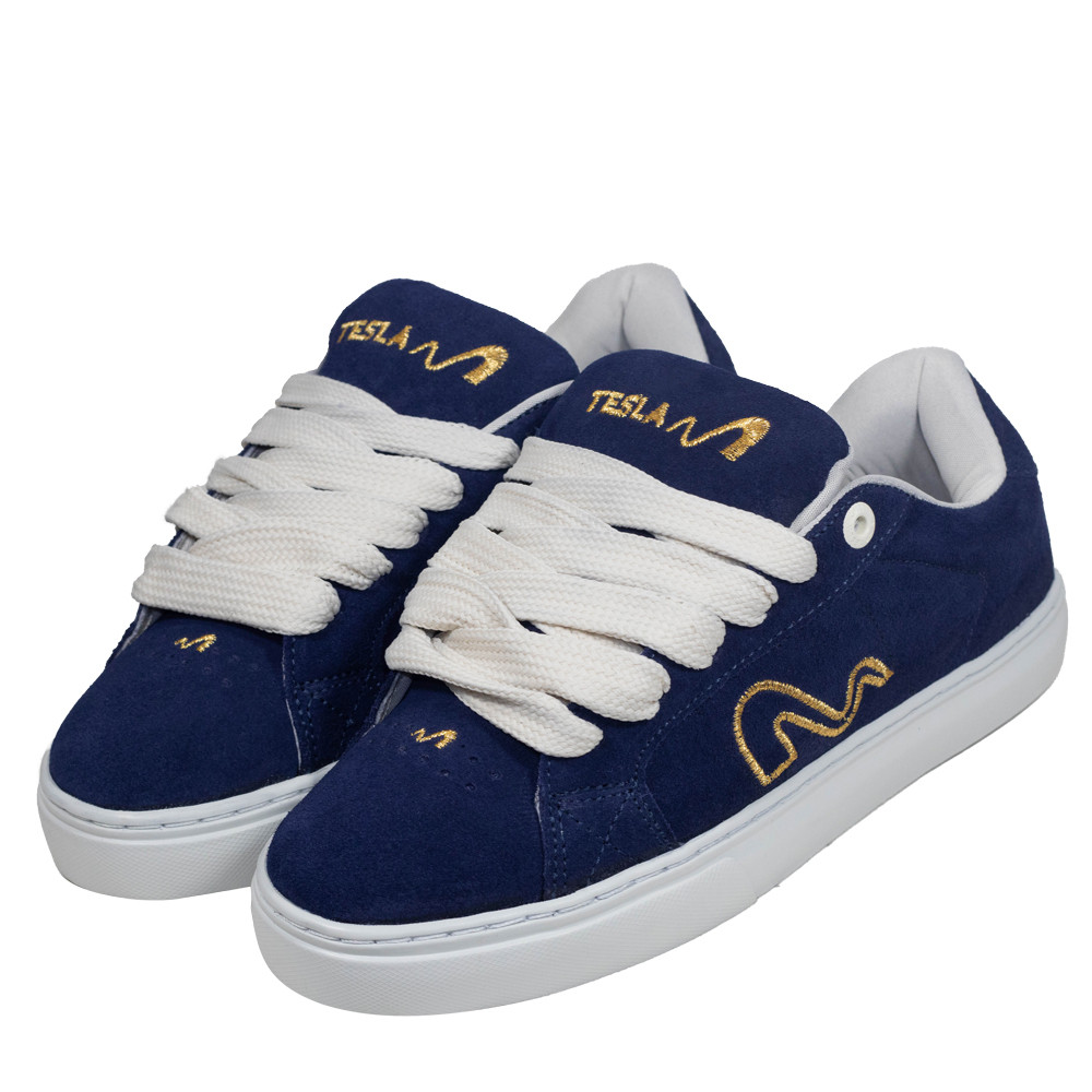 Tênis Tesla Hertz Suede XL Navy Gold - Azul | Emporium Brazil